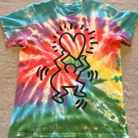 keith haring | Tops | Keith Haring Tye Dye Boy Fit Tee | Poshmark